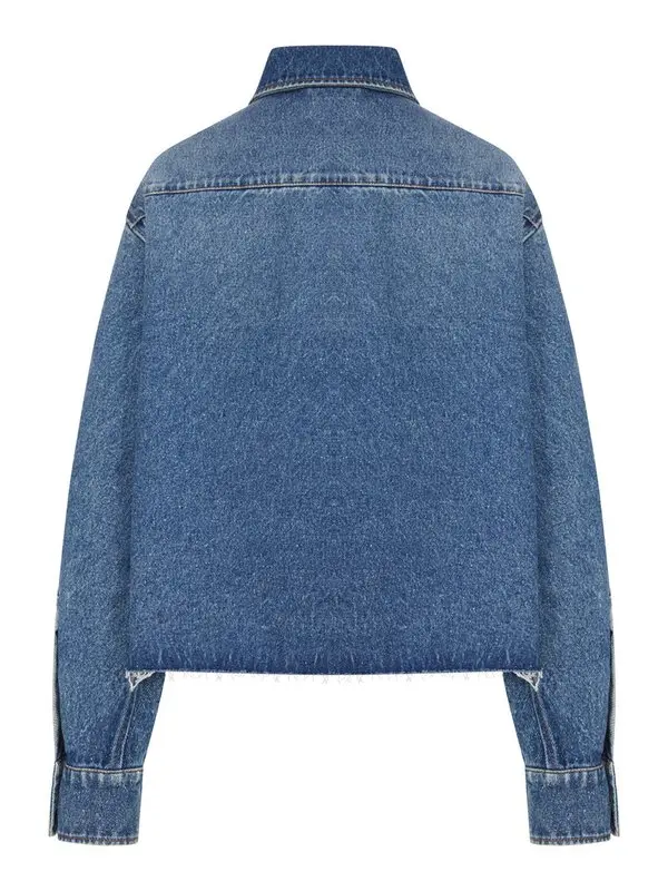 Miu Miu Denim Shirt With Logo