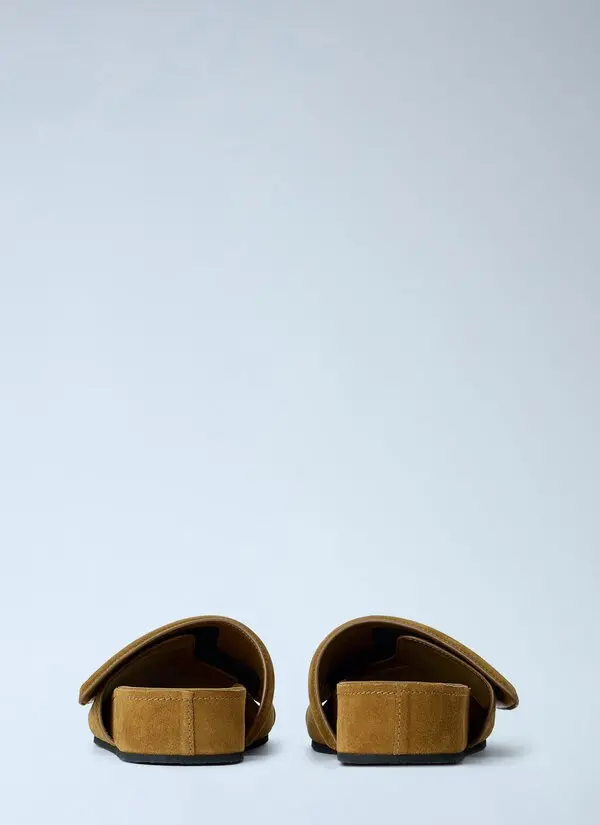 Phoebe Philo Suede Chunky-sole Slide Sandals