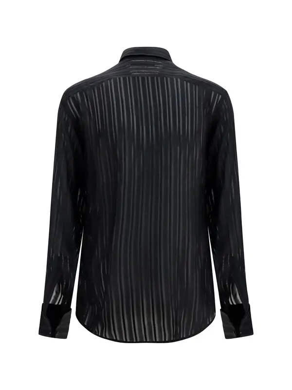Gucci Striped Silk Gauze Shirt