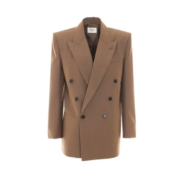 Saint Laurent Lightweight Wool And Mohair Jacket - Cream