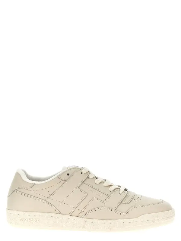 TOM FORD Jake Leather Sneakers - Gray