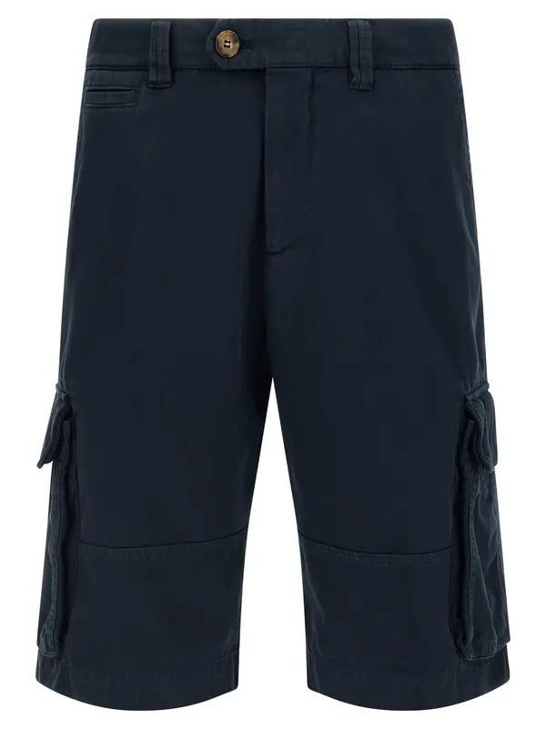 Brunello Cucinelli Cargo Bermuda Shorts - Blue