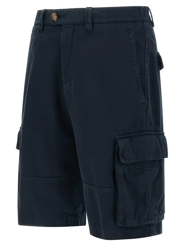 Brunello Cucinelli Cargo Bermuda Shorts - Blue