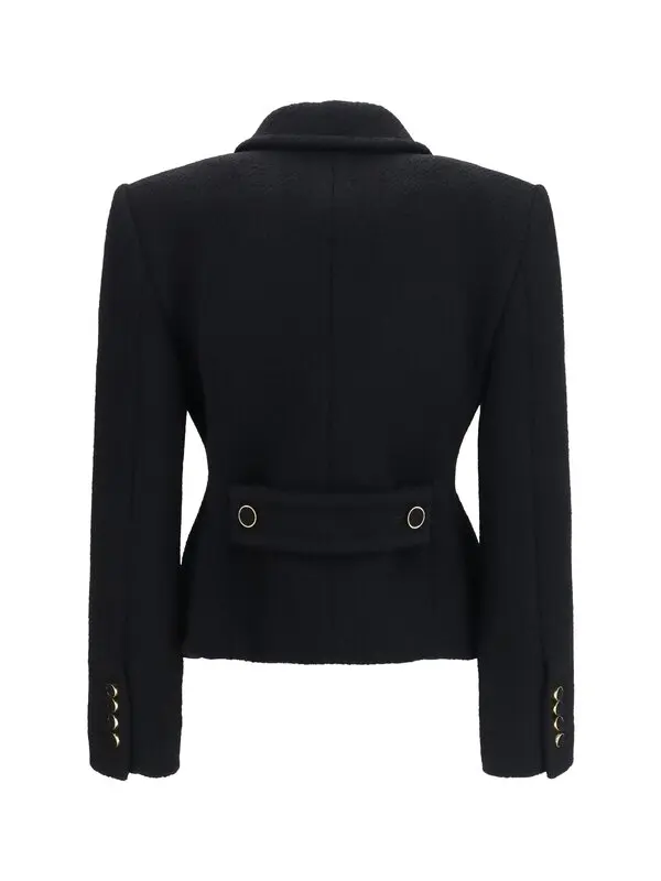 Chloé Cropped Single-breasted Blazer With Fabric Buttons
