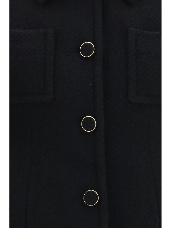 Chloé Cropped Single-breasted Blazer With Fabric Buttons