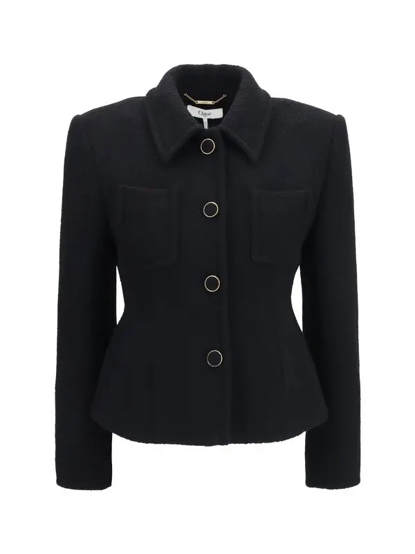 Chloé Cropped Single-breasted Tweed Blazer
