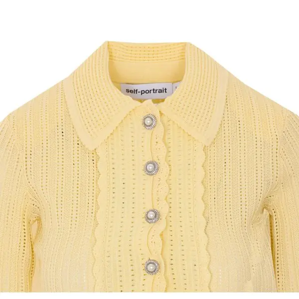 SELF-PORTRAIT Cardigan Diamond Points