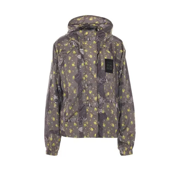 GANNI Printed Nylon Flyweight Jacket - Black