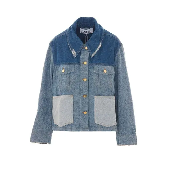 GANNI Patchwork Denim Jacket