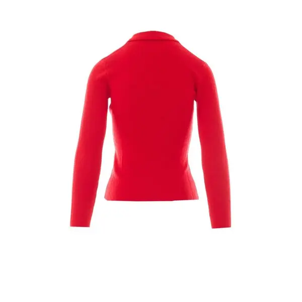 GANNI Merino Wool Polo Shirt - Red