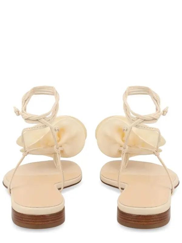 Magda Butrym Sandal With Silk Flower