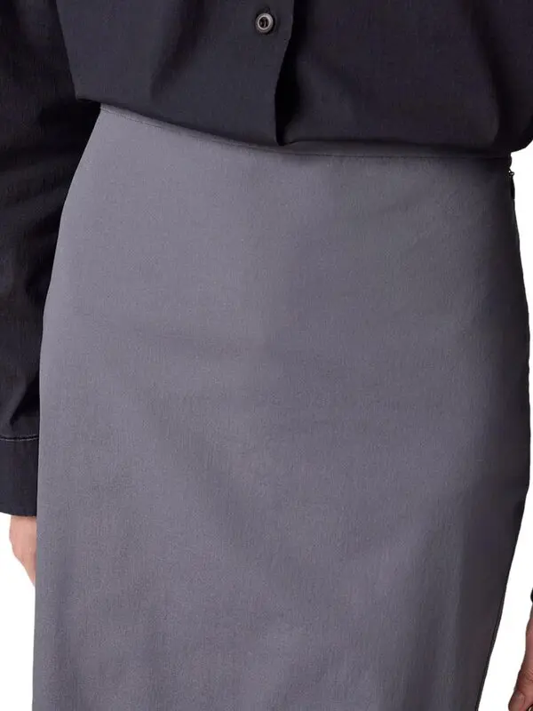 Miu Miu Stretch Poplin Pencil Skirt - Gray