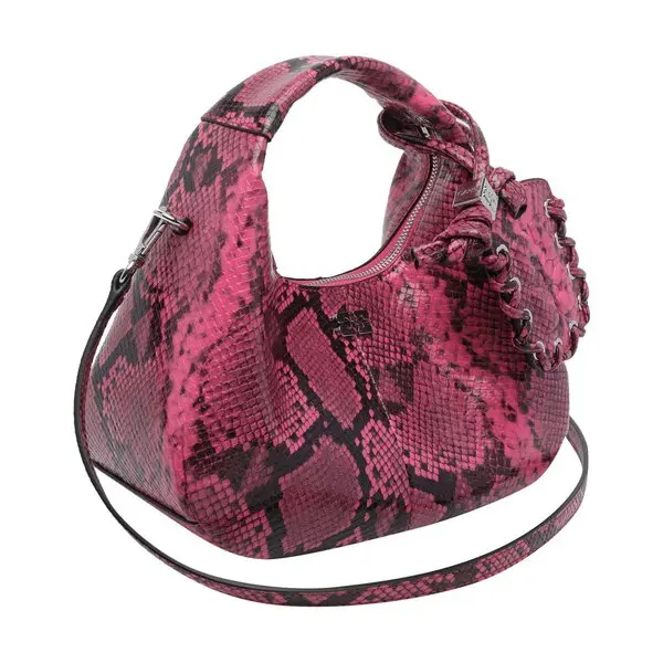 GANNI Hobo Mini Snake - Pink
