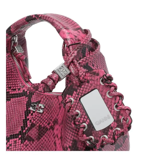 GANNI Hobo Mini Snake - Pink