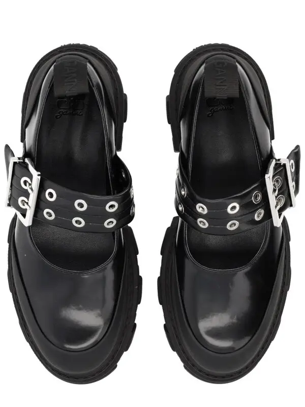GANNI Ballerina With Logo Buckle