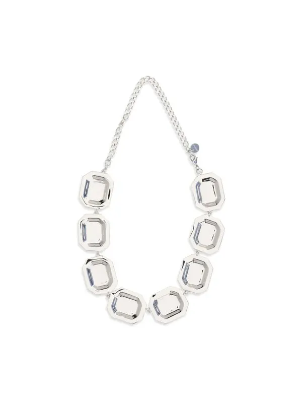 SELF-PORTRAIT Crystal Necklace - Silver