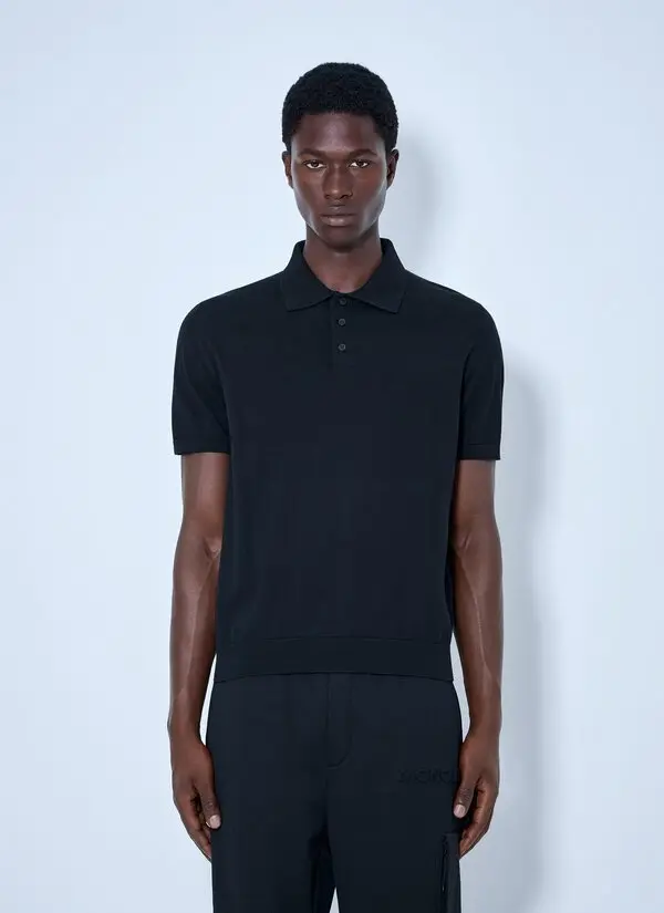 Moncler Piqué Polo Shirt - Black