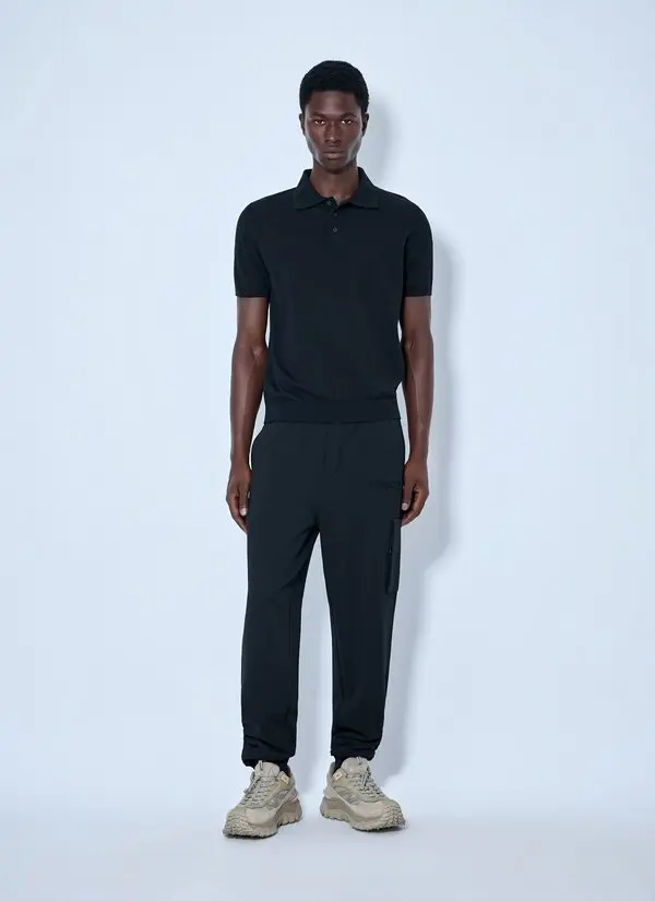 Moncler Piqué Polo Shirt - Black