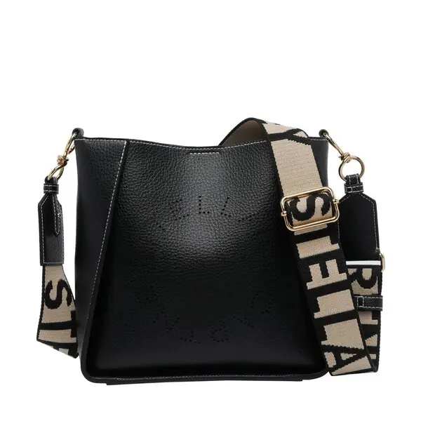 Stella McCartney Logo Square Crossbody Bag - Black