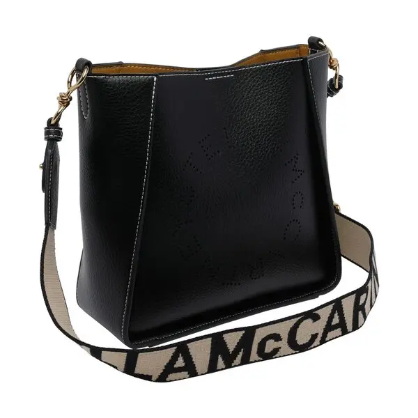 Stella McCartney Logo Square Crossbody Bag - Black