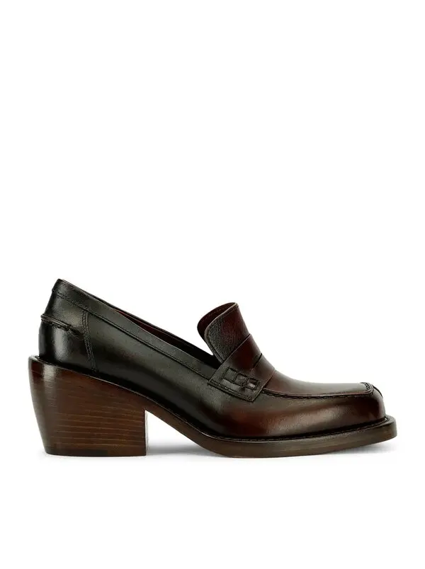 Dries Van Noten Leather Penny Loafers - Multicolor