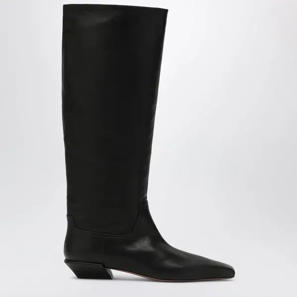 Paris Texas Calfskin Leather Bettina Boot 25 - Black