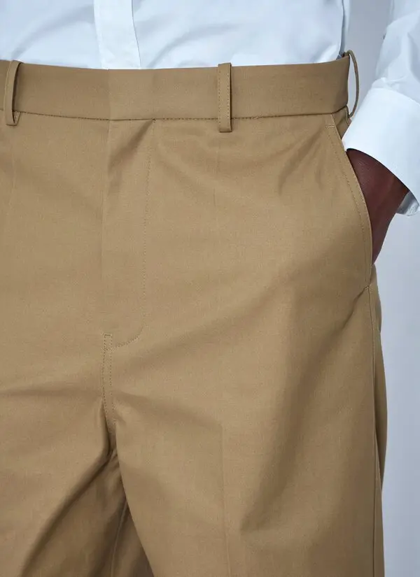 Balenciaga Wide Leg Cotton Chino Pants