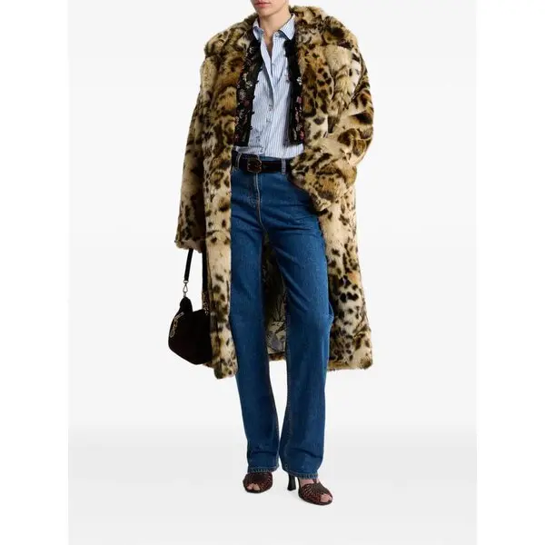 Etro Neutrals Coats Faux Fur Coats