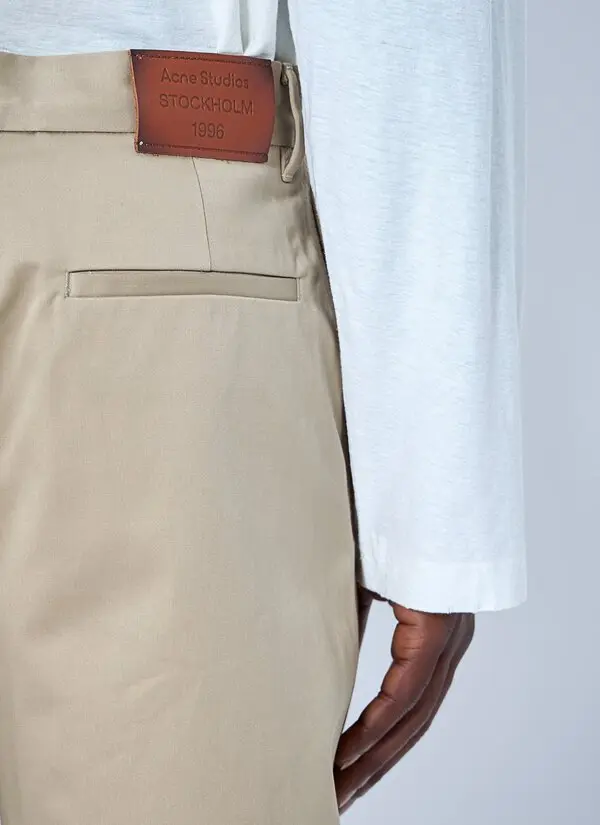 Acne Studios Cotton Satin Tailored Trousers