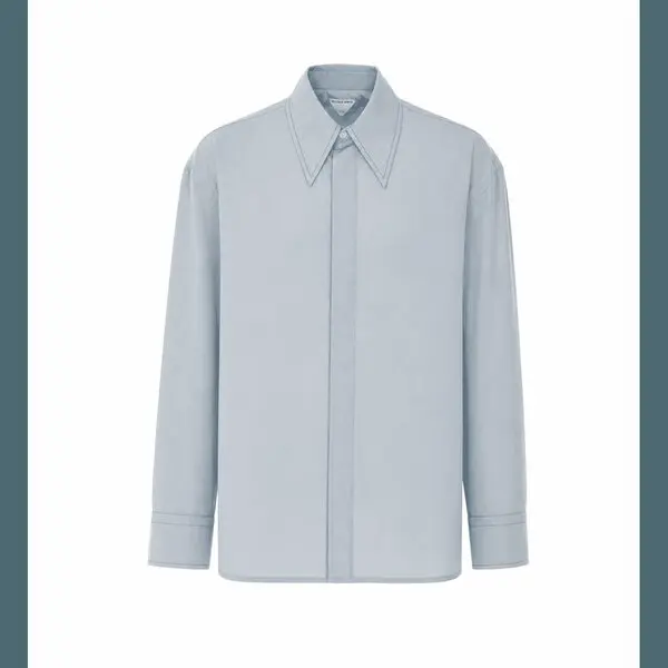 Bottega Veneta Washed Parachute Shirt - Blue