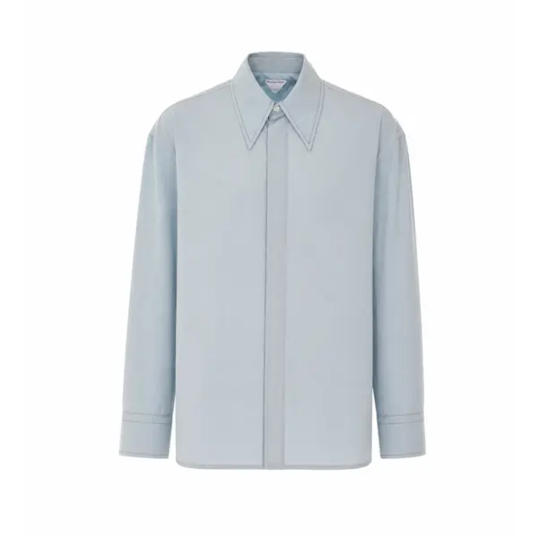 Bottega Veneta Washed Parachute Shirt - Blue