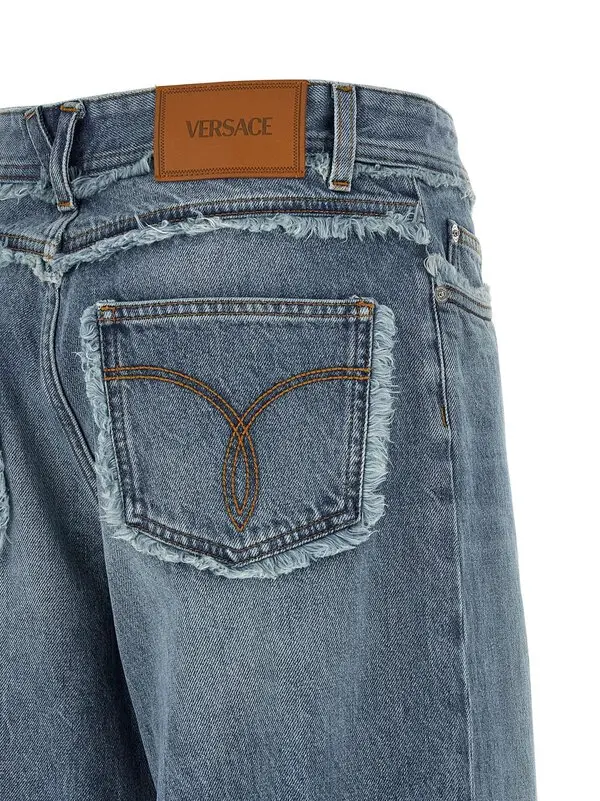 Versace Wide Leg Boyfriend Jeans