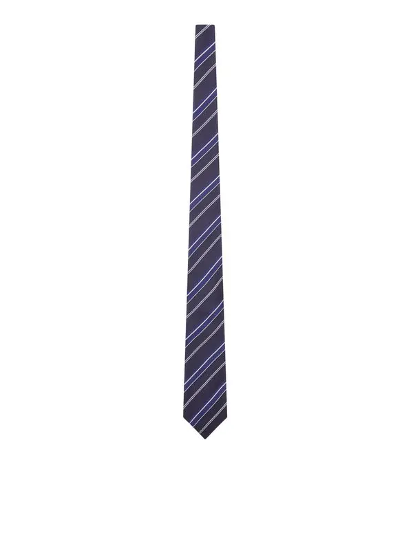 TOM FORD Silk Tie With Diagonal Stripes