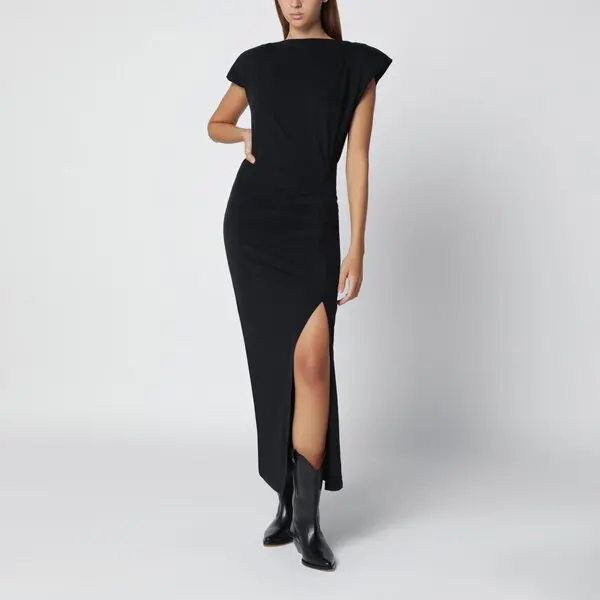 Isabel Marant Étoile Nadela Draped Jersey Dress - Black