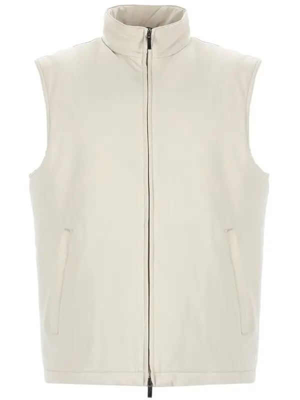 FAY Turtleneck Vest - Cream
