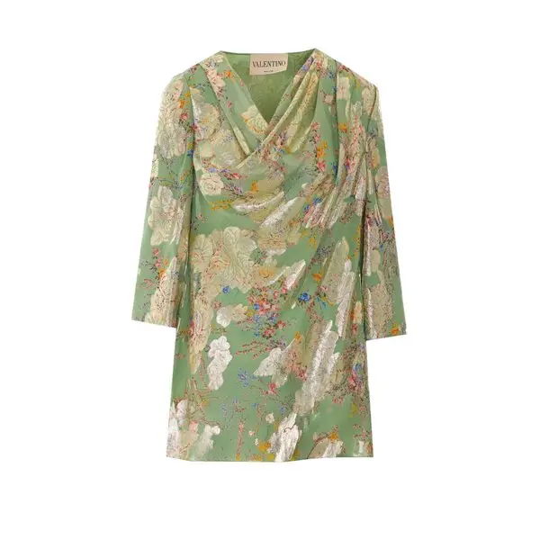 Valentino Garavani Apres L'hiver Ramage Print Top - Green
