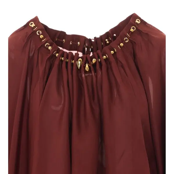 Zimmermann Aster Curled Blouse With Beads