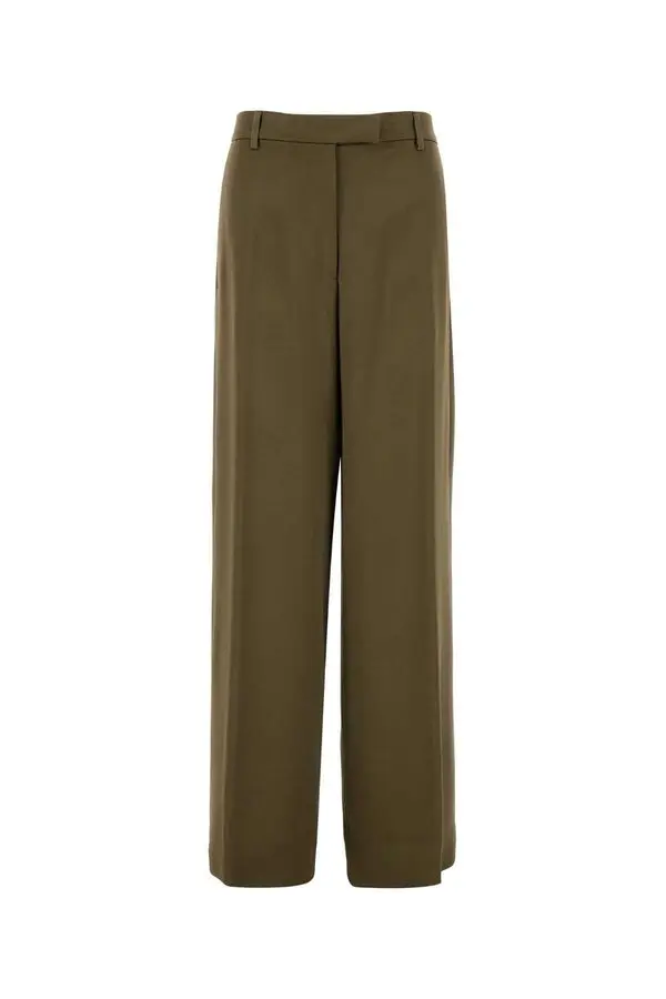 Dries Van Noten Crepe Palazzo Pant - Green