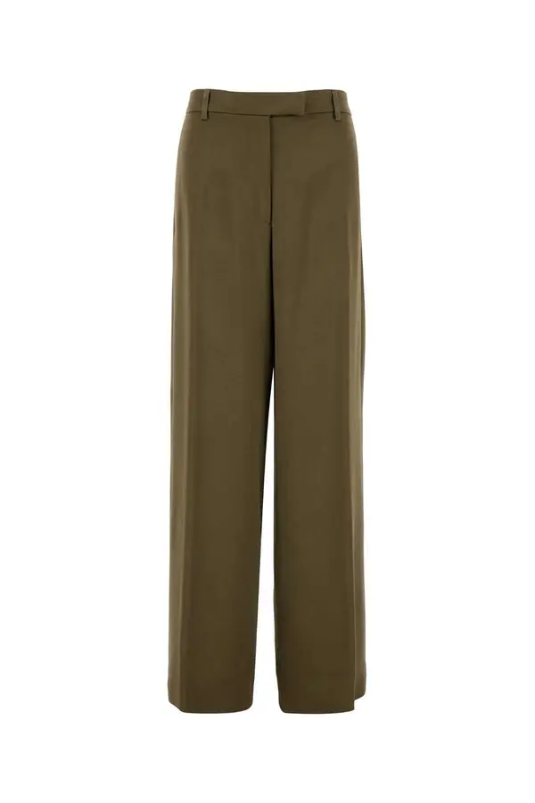 Dries Van Noten Crepe Palazzo Pant - Green
