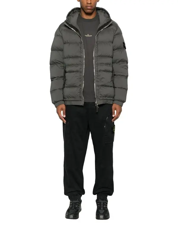 Stone Island Padded Down Jacket With Hood