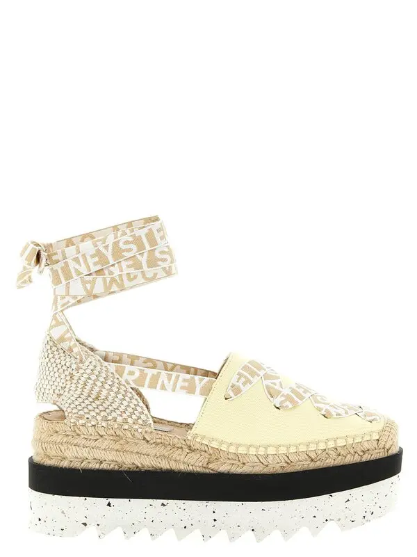 Stella McCartney Gaia Canvas Espadrilles - Yellow