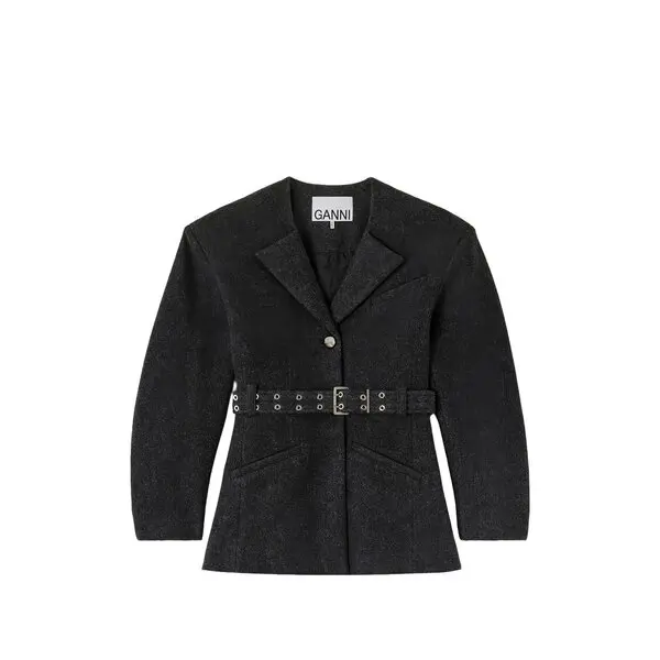 GANNI Grey Jackets Oversized Jackets