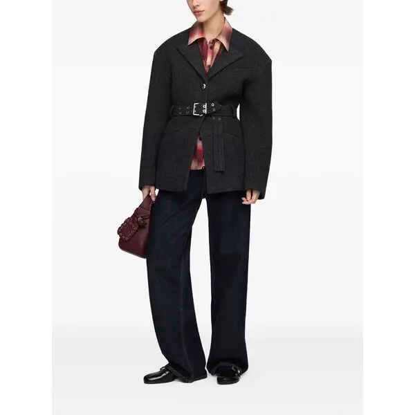 GANNI Grey Jackets Oversized Jackets