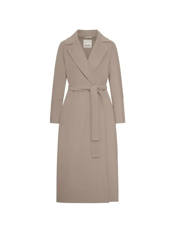 Max Mara Wool Belted Coat - Multicolor