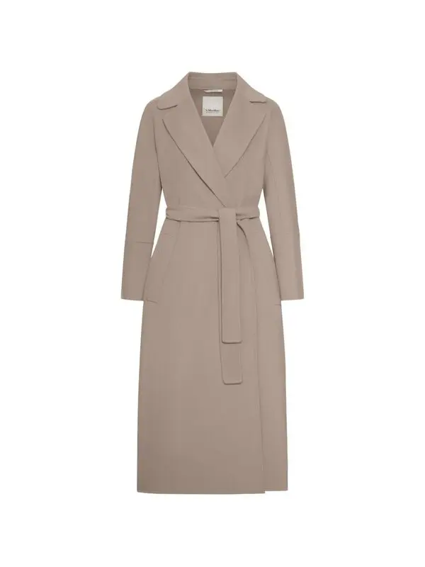 Max Mara Wool Belted Coat - Multicolor