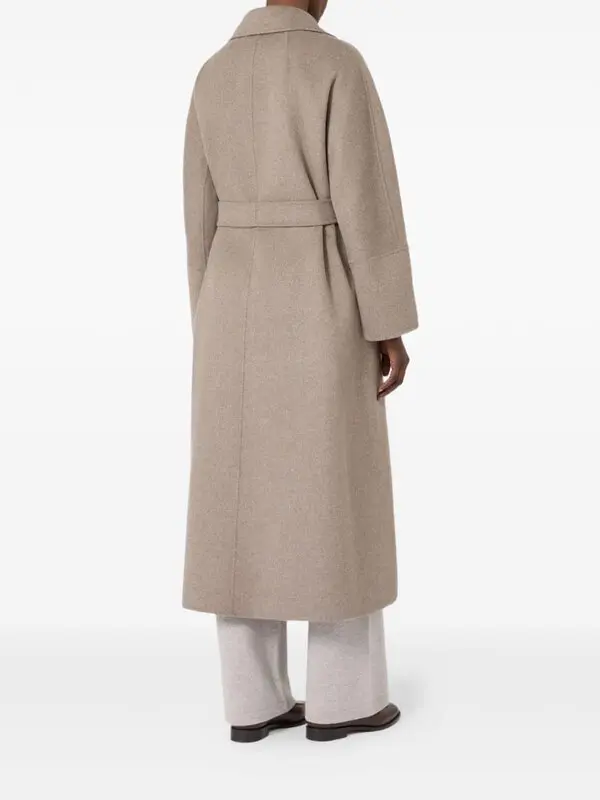 Max Mara Wool Belted Coat - Multicolor