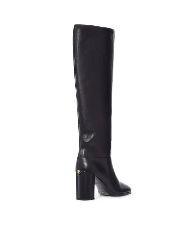 Prada Leather Heel Boots