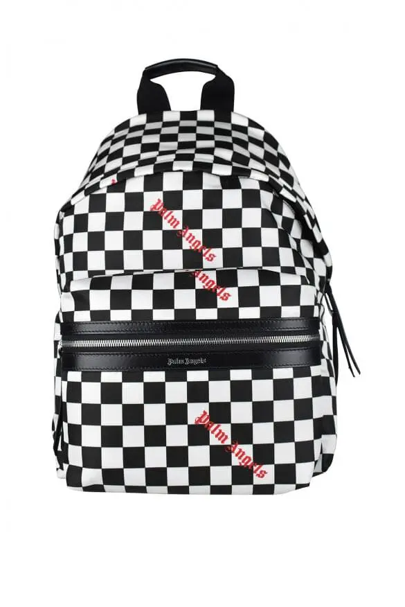 Palm Angels Checkerboard Backpack - White