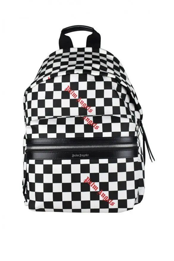 Palm Angels Checkerboard Backpack - White