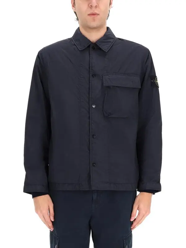 Stone Island Padded Overshirt - Blue